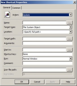 Create Desktop / Start Menu Shortcuts Using Group Policy Preferences