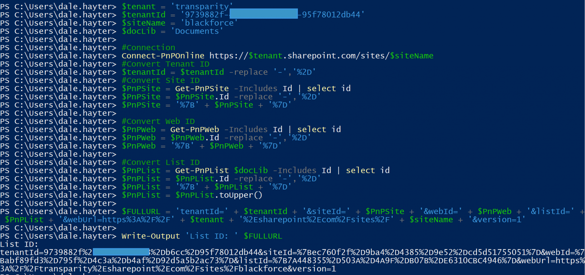 SharePoint - Copy Library ID Missing for team site libraries sync